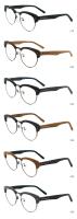 China Handmade Acetate Retro Wood Copy Optical Glasses Frame MR 5309 for sale