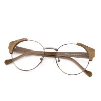 China Artisanal Wood Copy Acetate Glasses Frame Retro Square Eyeglasses for sale
