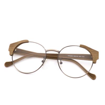 China Artisanal Wood Copy Acetate Glasses Frame Retro Square Eyeglasses for sale