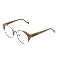 China Artisanal Wood Copy Acetate Glasses Frame Retro Square Eyeglasses for sale
