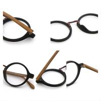China Vintage Handmade Wood Grain Acetate Glasses Optical Frames MR 251205 for sale