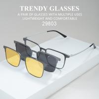 China Business 3 In 1 Unisex Pure Titanium  Aluminum Optical Glasses for sale