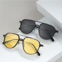 China Elliptical Pure Titanium Aluminum Glasses Clip On Glasses Business for sale