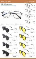 China Elliptical Pure Titanium Aluminum Glasses Clip On Glasses Business for sale