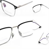 China Polygons Eyeglasses Frame Pure Titanium Optical Eyewear Frame for sale
