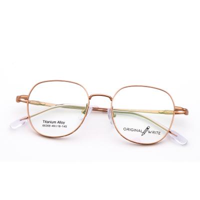 China Trendy Designer IP Plating Β Titanium Glasses Frame Unisex 66368 for sale
