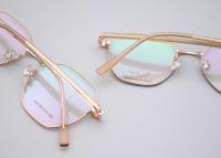 China Plate Legs Rectangle Shape Full Rim Metal Glasses Frame 360 for sale