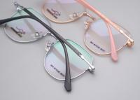 China Classic Retro Colorful Full Frame Metal Glasses Acetate Optical for sale