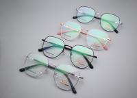China Classic Retro Colorful Full Frame Metal Glasses Acetate Optical for sale