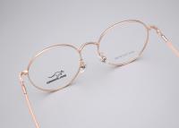 China Gold Full Rim Metal Eyeglasses Frame Retro Sophisticated Style H342 for sale