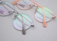 China Gold Full Rim Metal Eyeglasses Frame Retro Sophisticated Style H342 for sale