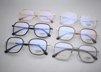 China Plastic And Metal Eyeglass Frames Metal Chassis TR Plastic Frame 3806 for sale