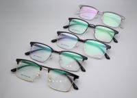 China Modern Business Browline Glasses Metal Frame Perfectly Match All Face Shapes 3521 for sale