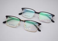 China Modern Business Browline Glasses Metal Frame Perfectly Match All Face Shapes 3521 for sale