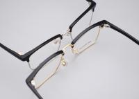China Modern Business Browline Glasses Metal Frame Perfectly Match All Face Shapes 3521 for sale
