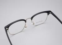 China Sophisticated Business Style Browline Glasses Full-rim Frame Metal Optical Chassis 3526 for sale