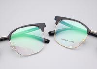 China Sophisticated Business Style Browline Glasses Full-rim Frame Metal Optical Chassis 3526 for sale