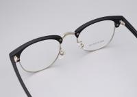 China Classic Browline Eyeglasses Customer Logo TR Metal Frame Glasses for sale