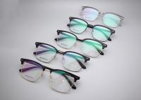 China Custom Logo Printing Full-rim Metal Browline Glasses Frame 3538 for sale