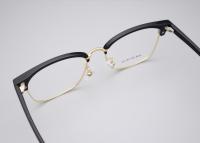 China Custom Logo Printing Full-rim Metal Browline Glasses Frame 3538 for sale
