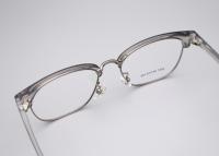 China Translucent TR And Metal Browline Glasses Frame Custom Logo 3537 for sale