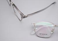 China Translucent TR And Metal Browline Glasses Frame Custom Logo 3537 for sale