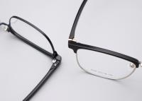 China Portable Rectangle Metal Browline Glasses Framework Unisex 3534 for sale