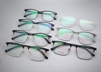 China Portable Rectangle Metal Browline Glasses Framework Unisex 3534 for sale