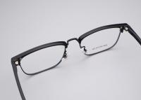 China Portable Rectangle Metal Browline Glasses Framework Unisex 3534 for sale