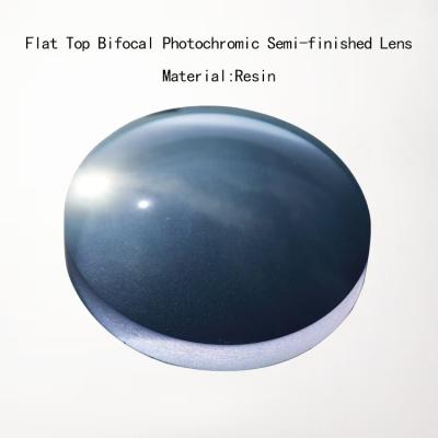 China Flat Top Bifocal Lens Semi-finished UC/HC/HMC Photochromic Lens for sale