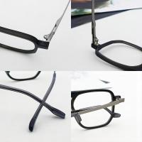 China Adjustable Temple Lightweight Design Pure Titanium Acetate Eyeglasses 88297 for sale