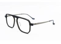 China Adjustable Temple Lightweight Design Pure Titanium Acetate Eyeglasses 88297 for sale