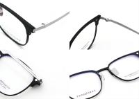 China Pure Titanium Aluminum Glasses Frame Clip-On Black Business Glasses for sale