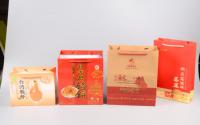 China Custom Logo Colored Kraft Bags , Kraft Paper Shopping Bags With Handles for sale