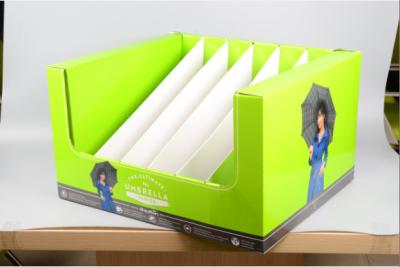 China Green Paper Corrugated Display Boxes Glossy / Matt Lamination Printing for sale