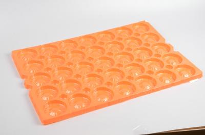 China Orange Frozen Food Packaging Boxes Recycled Material Customized Color for sale