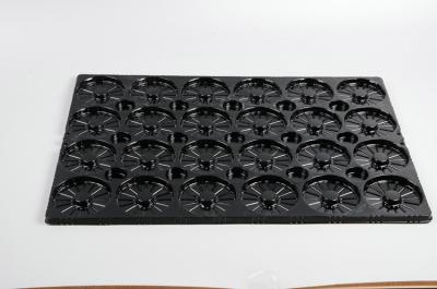 China Lightweight Food Packaging Plastic Boxes Black Color 256 * 188 * 23MM for sale