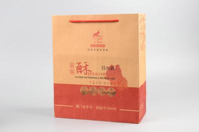 China Recycled Colored Kraft Bags Aqueous Coating Surface CMYK / Pantone Color for sale