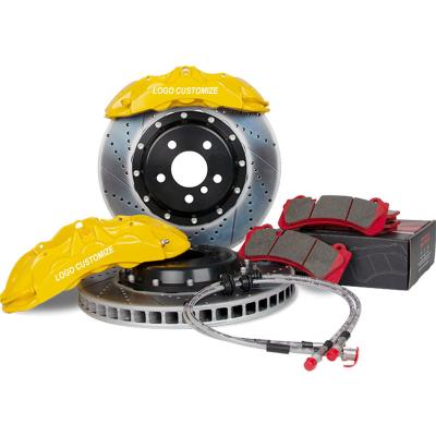 China V6 Yellow Auto Fitting High Performance Brake Caliper 6 Pistons Aluminum Alloy for sale