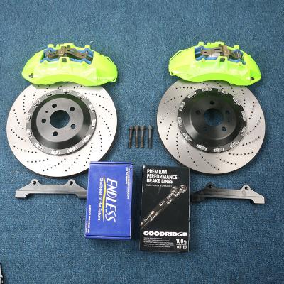 China Green Modified 4 Pot Car Brake Calipers Aluminum Alloy for sale