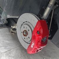 China Audi A5 Upgrade Car Brake Caliper Kit 6 Big Pot Red Color Monoblock Calper for sale