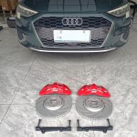 China Audi A5 Upgrade Car Brake Caliper Kit 6 Big Pot Red Color Monoblock Calper for sale