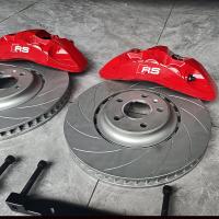 China Audi A5 Upgrade Car Brake Caliper Kit 6 Big Pot Red Color Monoblock Calper for sale