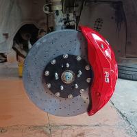 China Car Modification 10 Piston Brake Calipers Carbon Ceramic Discs For Honda UR-V for sale