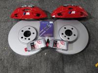 China Fit For BMW X3 MP 4Pot Brake Caliper Kits Red Color 374MM Discs Replacement Pads for sale
