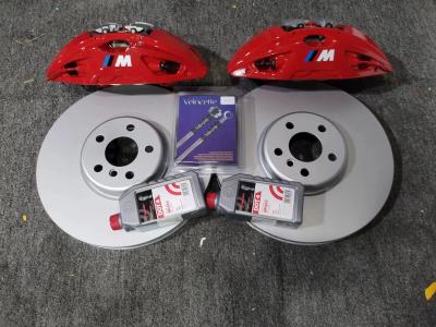 China Fit For BMW X3 MP 4Pot Brake Caliper Kits Red Color 374MM Discs Replacement Pads for sale