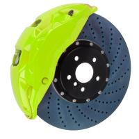 China Cross-Drilled Design Heat Dissipation Brake Calipers High Carbon Steel For Toyota Alphard for sale