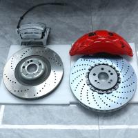 China Cross-Drilled Design Heat Dissipation Brake Calipers High Carbon Steel For Toyota Alphard for sale