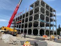 China Galvanized Steel Structure Warehouse Bolt / Weld Connect Prefab Steel Warehouse for sale