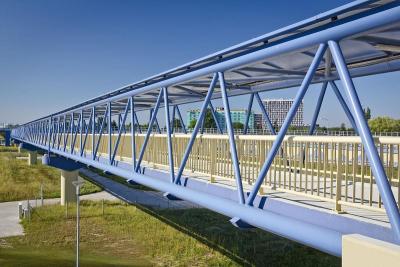 China Hot Dip Galvanized Steel Footbridge For Pedestrian Walkways Weatherproof for sale